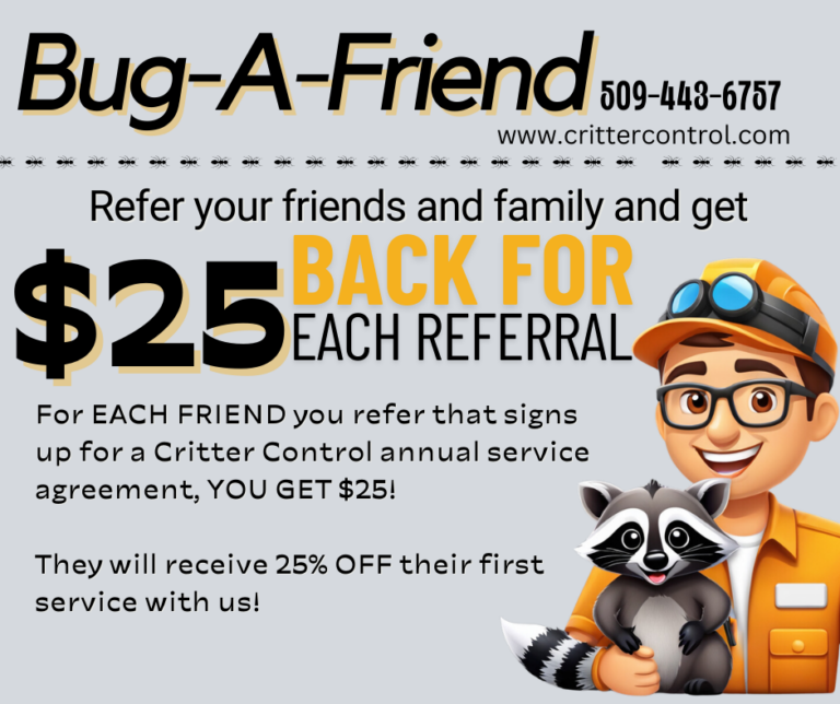 Wildlife Removal & Pest Control - Critter Control of Spokane, WA